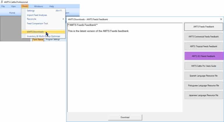 AMTS User Tips: Adding a New Feedbank - Agricultural Modeling and ...